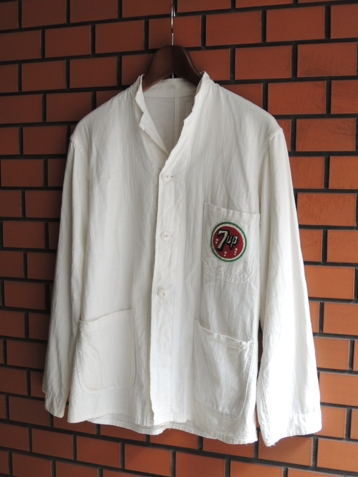 50 ～ 60's work jacket with 7up patch: container